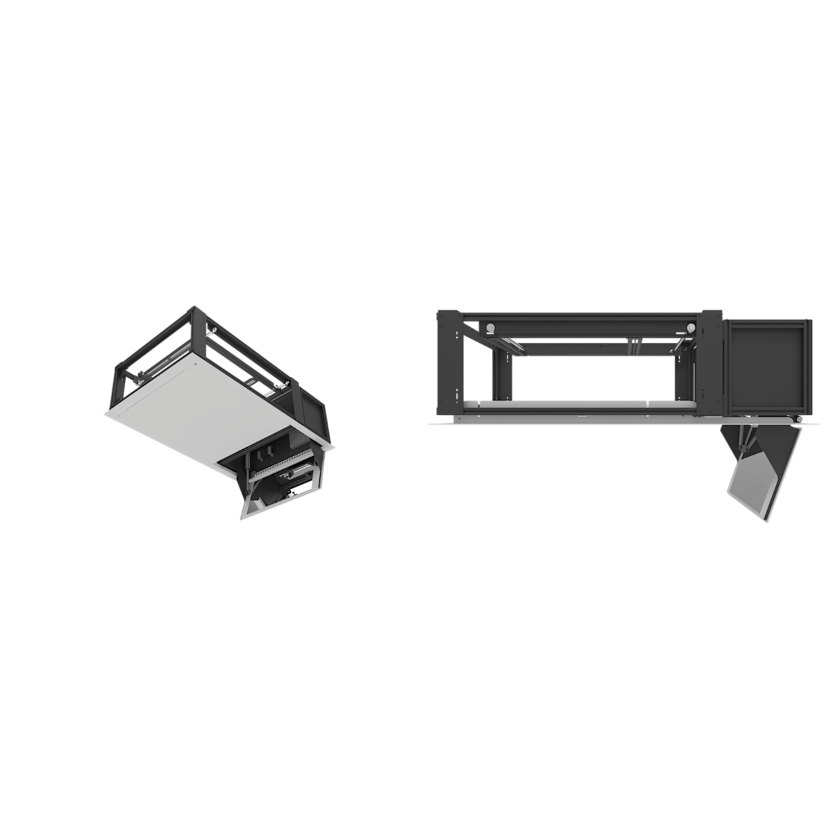 Motorised Mirror Drop Large — Display Technologies