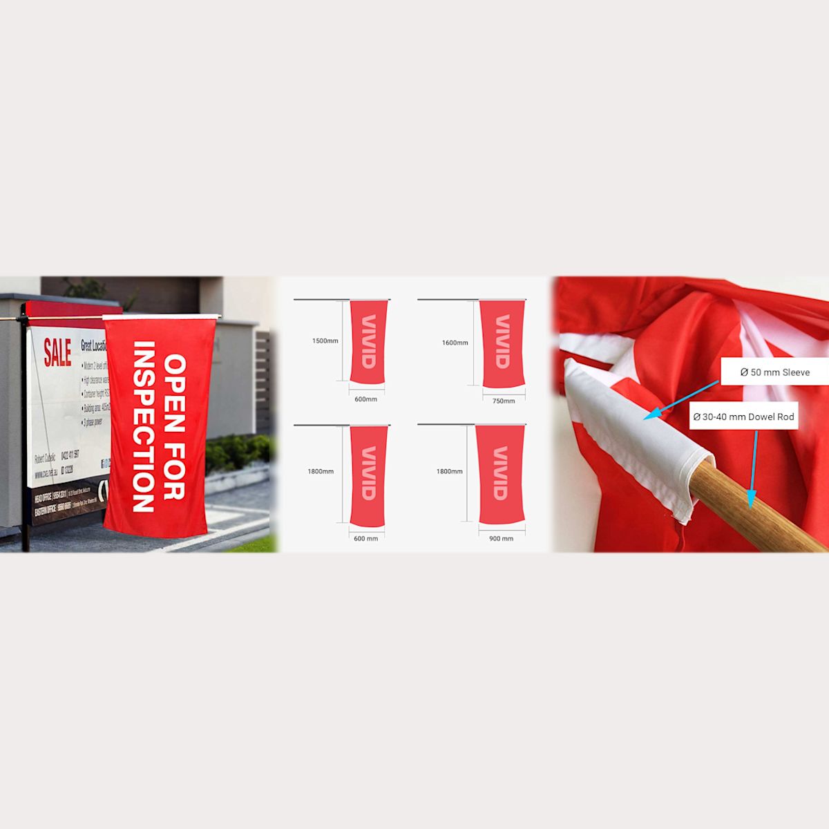 Hanging Banners | Real Estate Signboard Flags | Custom Printed in 24hrs ...