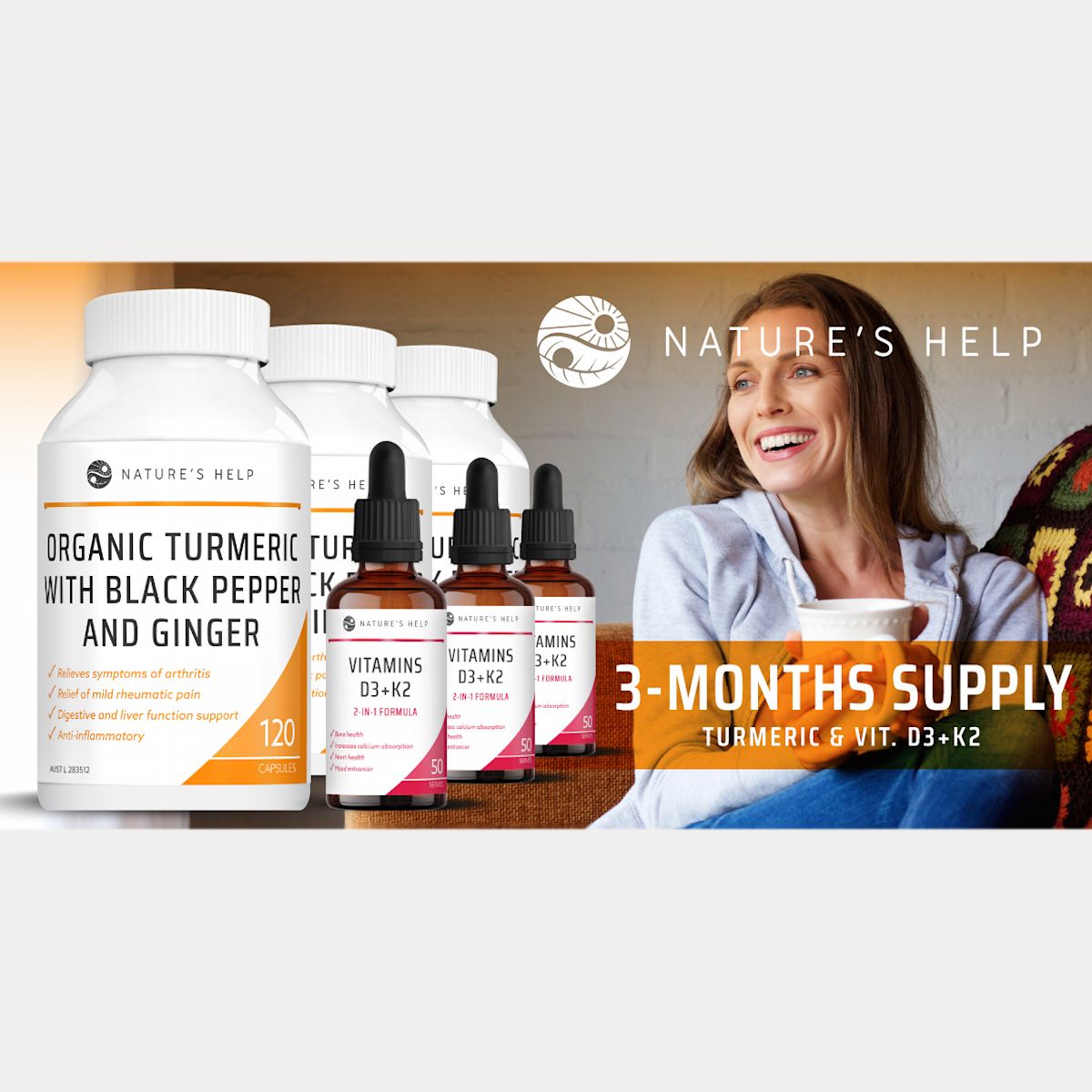 Organic Turmeric & Vitamin D Sale
