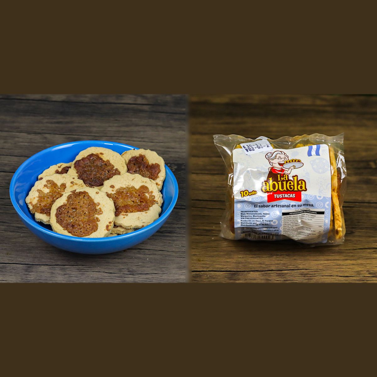 Tustacas. 10 unidades. 180g. La abuela – Nostalgia Honduras