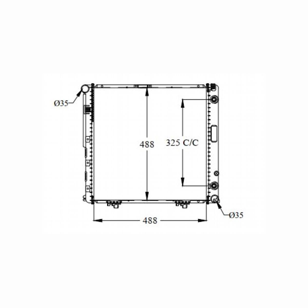 MERCEDES Radiator, 1984-1992 | Dolphin Catalogue