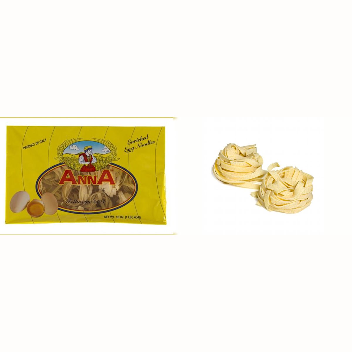 Anna Egg Fettuccine Nests 1 LB - Shop Cento