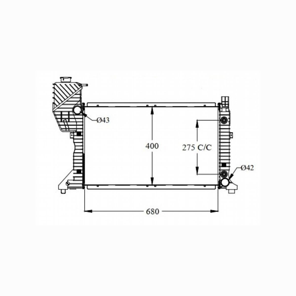 MERCEDES Radiator, 1995-2000 | Dolphin Catalogue
